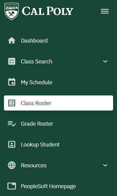 Faculty Center User Guide - Office of the Registrar - Cal Poly, San Luis Obispo